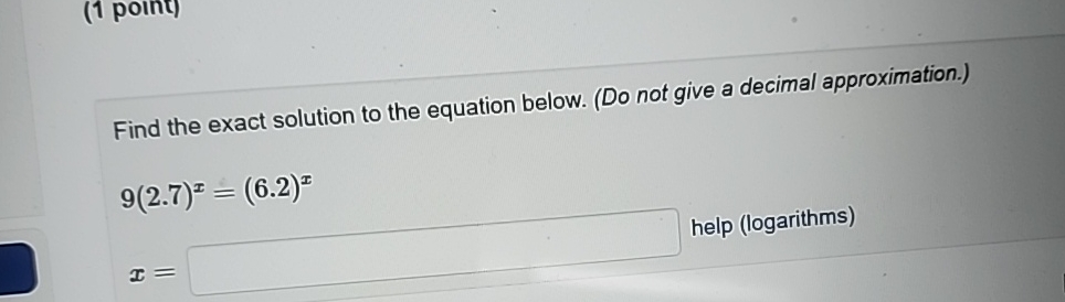 Solved Find the exact solution to the equation below. (Do | Chegg.com