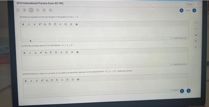 2019 international Practice Exam BC FRO Question 3 | Chegg.com