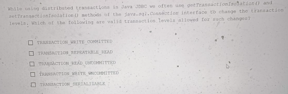 Solved While Using Distributed Transactions In Java Jdbc We 0503