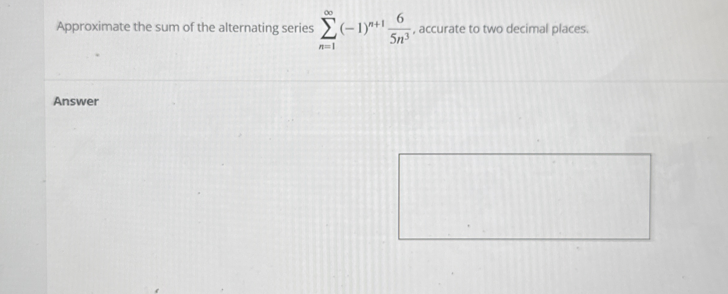Solved Approximate the sum of the alternating series | Chegg.com