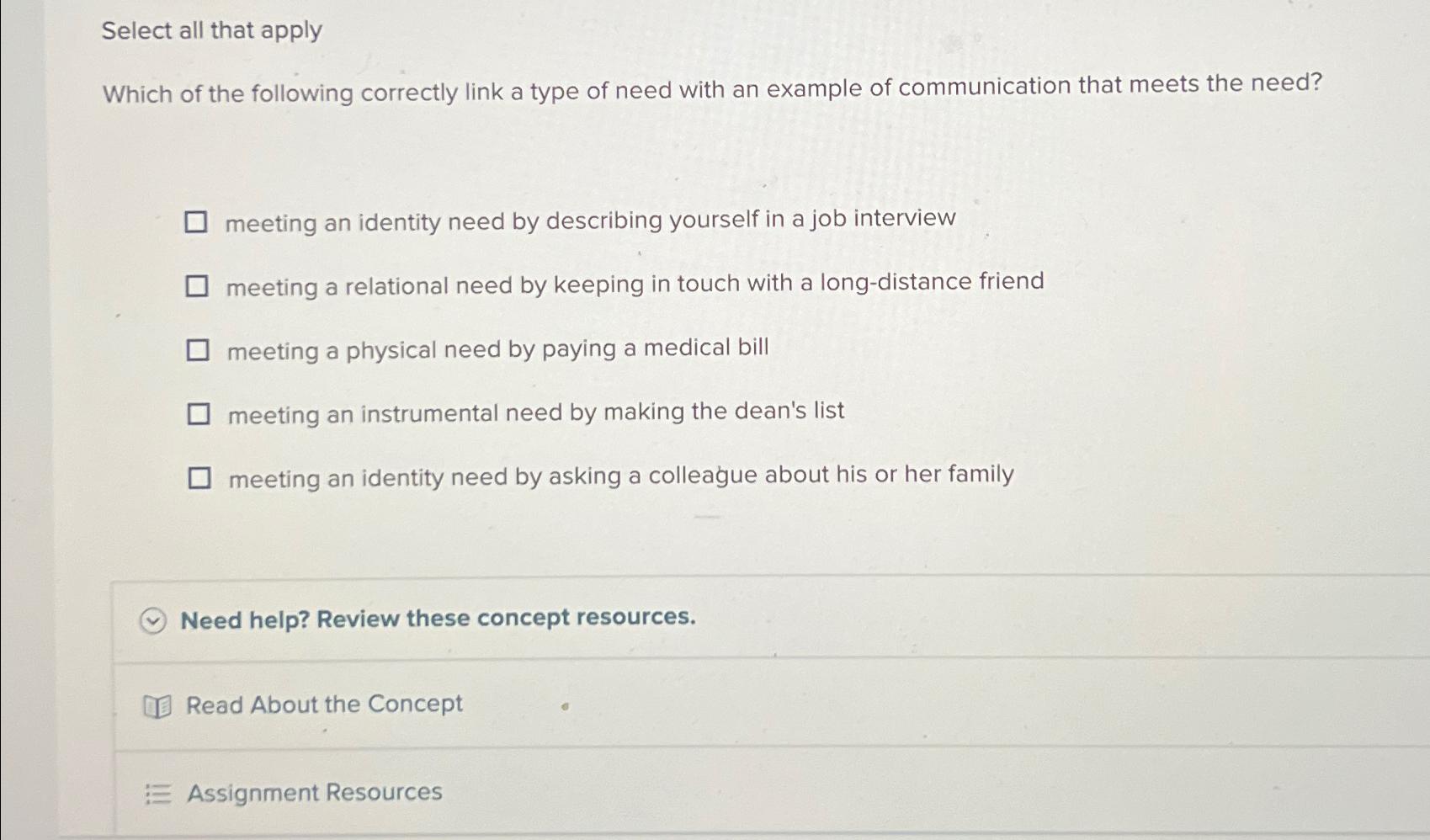 Solved Select all that applyWhich of the following correctly | Chegg.com