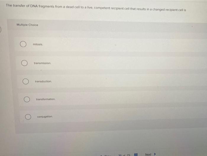 Solved The duplication of a cell's DNA is called Multiple | Chegg.com