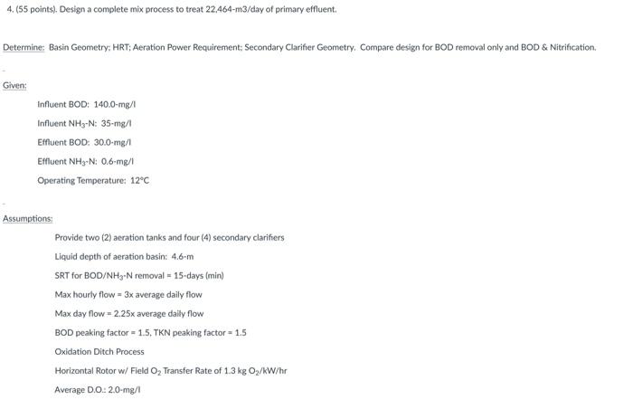 Solved 4. (55 points), Design a complete mix process to | Chegg.com