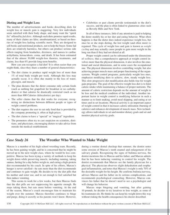 Solved 26 Nutrition and Metabolisal Objectires A Caical | Chegg.com