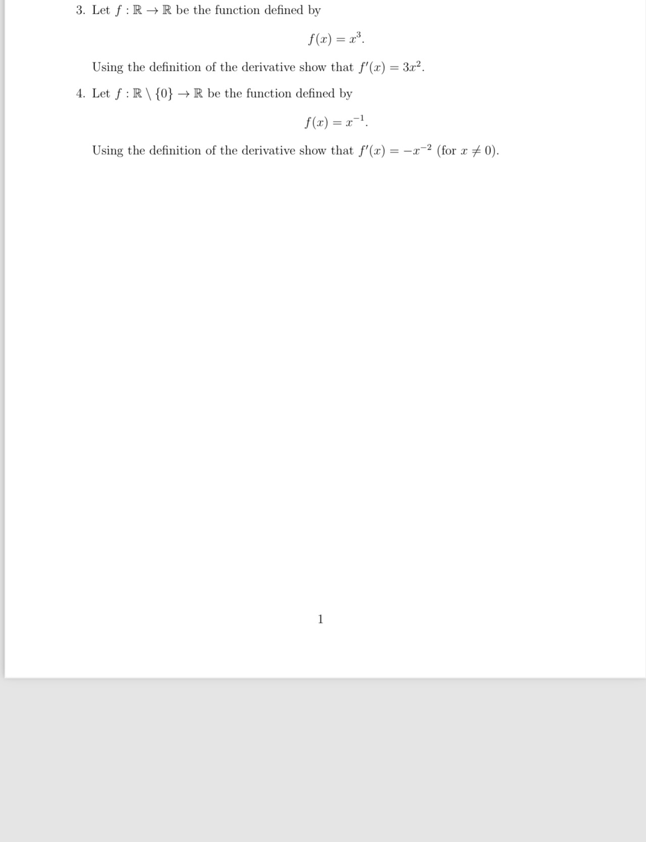 Solved Let F R→r ﻿be The Function Defined Byf X X3 Using