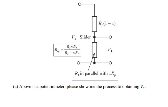 Solved (a) ﻿Above is a potentiometer, please show me the | Chegg.com