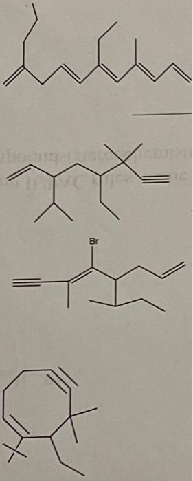 Solved name the organic compounds using IUPAC rules | Chegg.com
