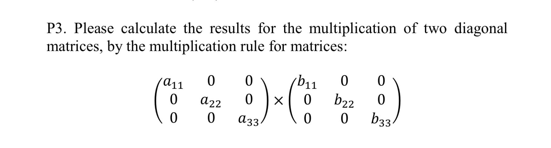 Solved P3. ﻿Please calculate the results for the | Chegg.com