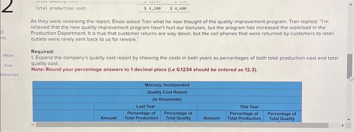 Solved Mercury, Incorporated, produces cell phones at its | Chegg.com
