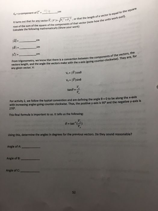 Solved Due: Beginning of lab Y(cm) Exercise 1: Use a cm | Chegg.com