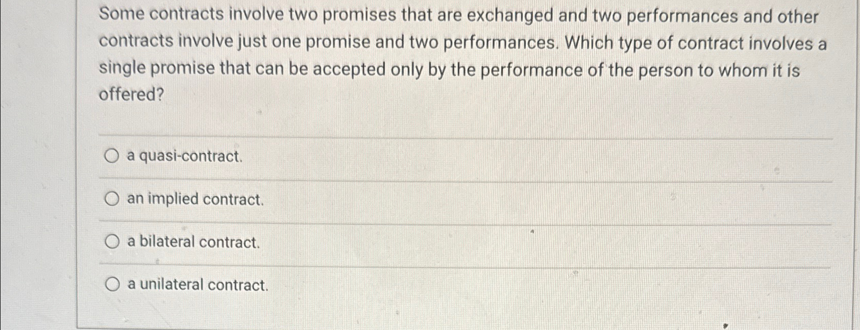 Solved Some contracts involve two promises that are | Chegg.com