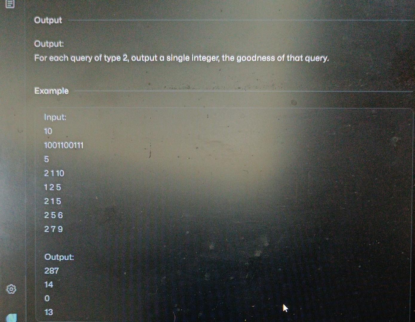Solved The second line contains a binary string of length N. | Chegg.com