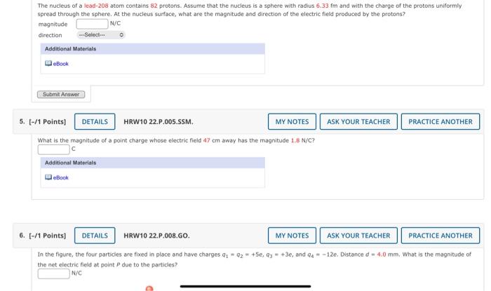 The nucleus of a lead-208 atom contains 82 protons. | Chegg.com