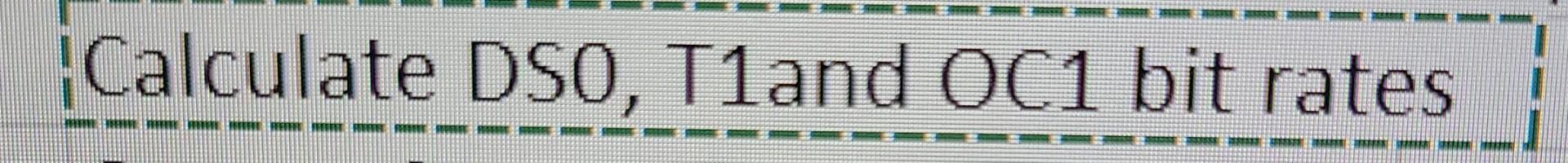 Calculate DSO, Tland OC1 bit rates FIT E MIRATIM | Chegg.com