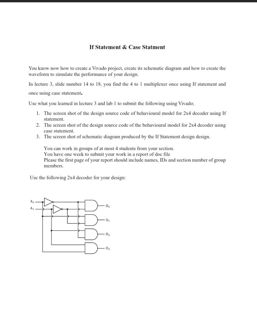 Solved You know now how to create a Vivado project, create | Chegg.com