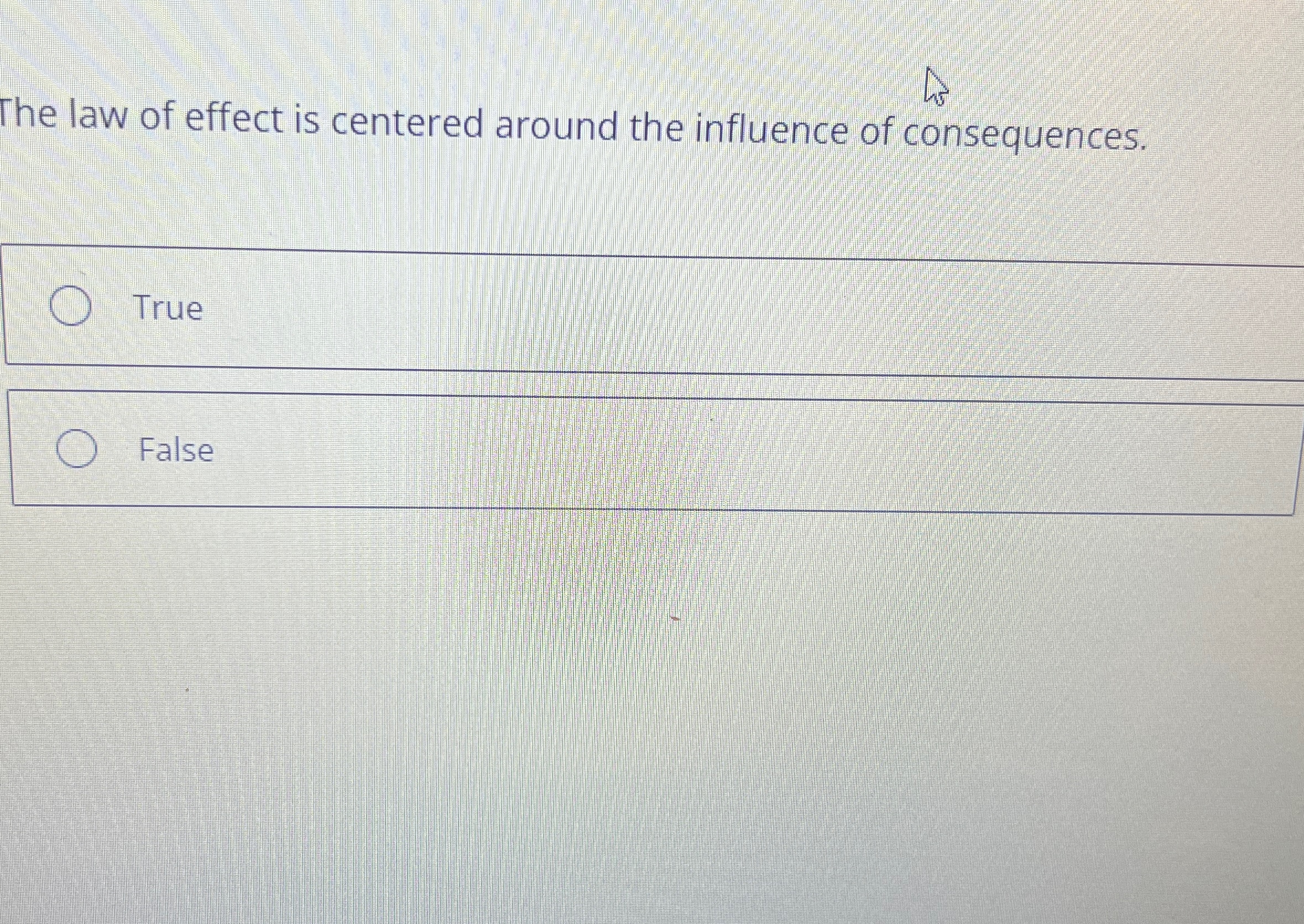 Solved The law of effect is centered around the influence of | Chegg.com