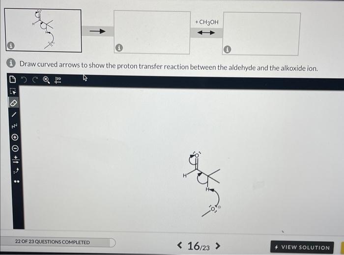 Solved A proton transfer reaction can occur when an aldehyde | Chegg.com