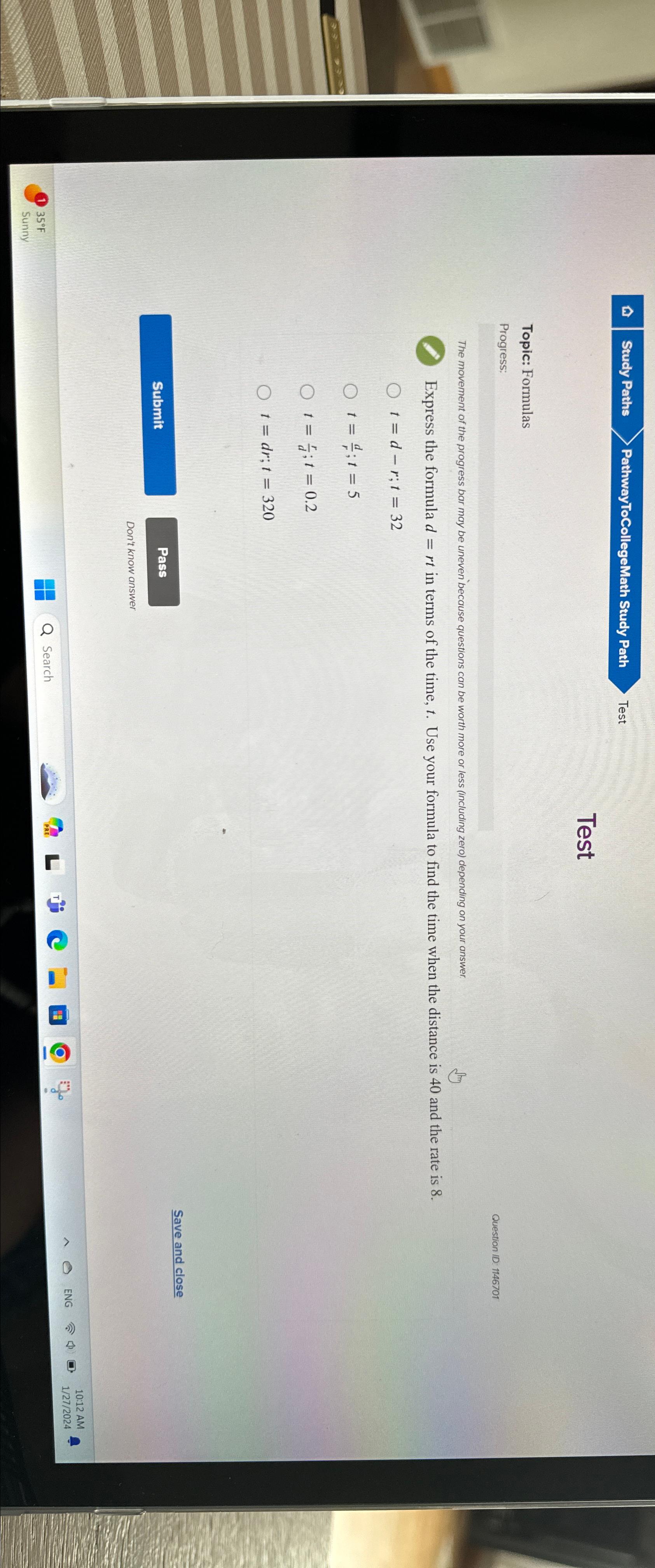 Solved ถStudy PathsPathwayToCollegeMath Study | Chegg.com