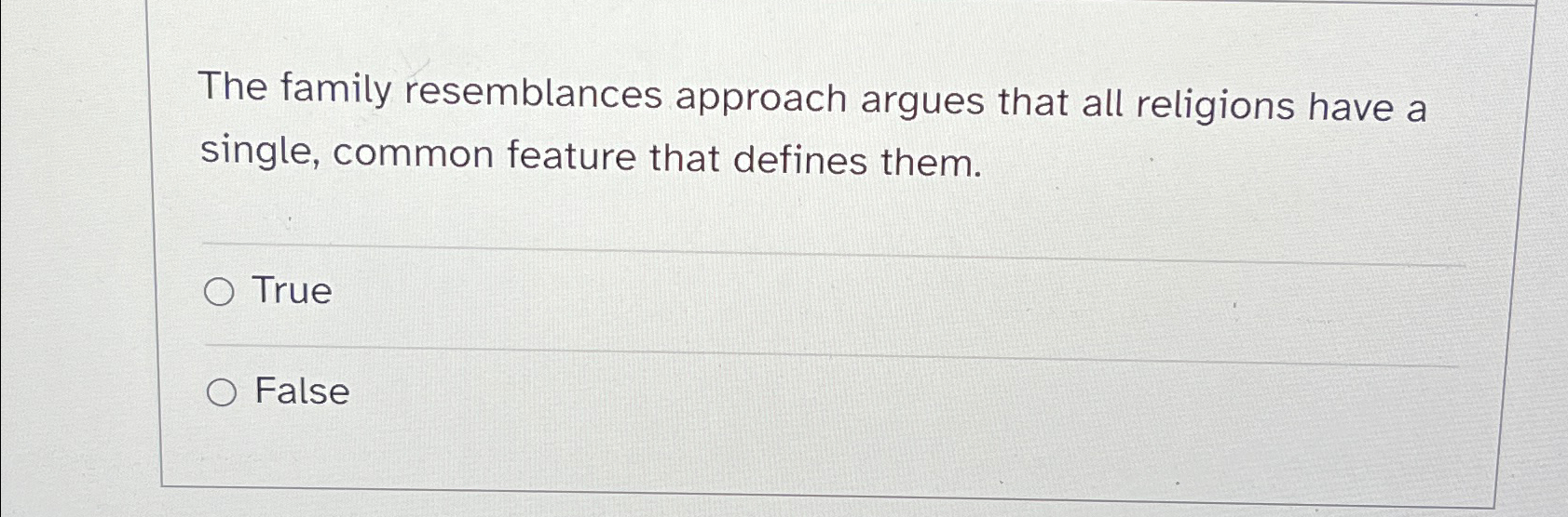 Solved The family resemblances approach argues that all | Chegg.com