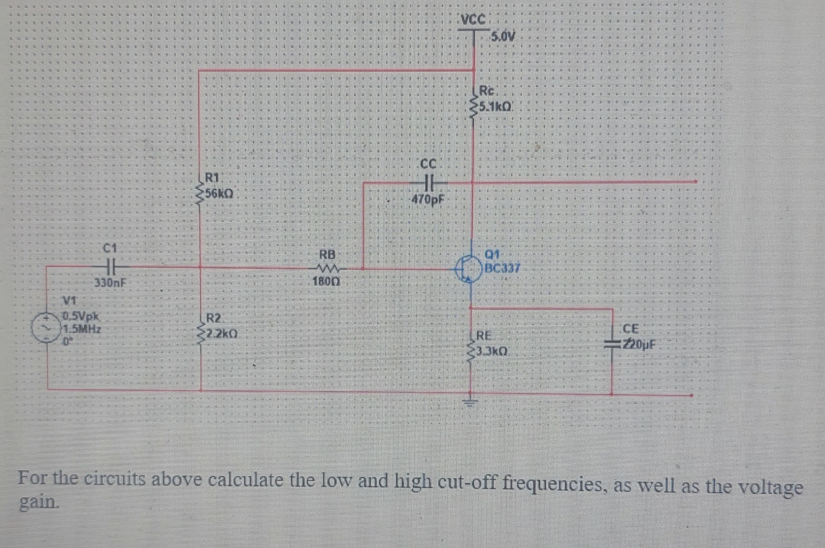 For the circuits above calculate the low and high | Chegg.com