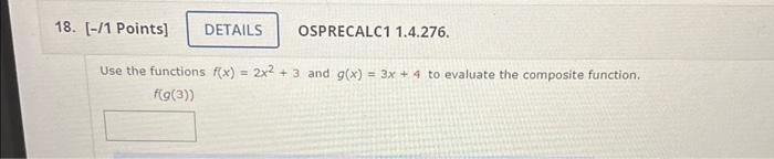 Solved Use the graphs of f(x) and g(x), shown below, to | Chegg.com