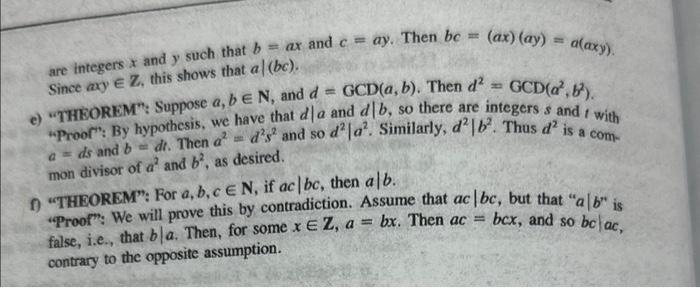 Solved math proofs I only need a, c and e I need all three | Chegg.com