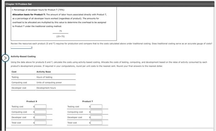 Solved Chapter 10 Problem Set Mastery Problem: | Chegg.com
