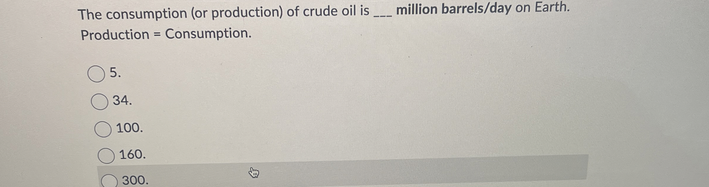 Solved The consumption (or production) ﻿of crude oil is q, | Chegg.com