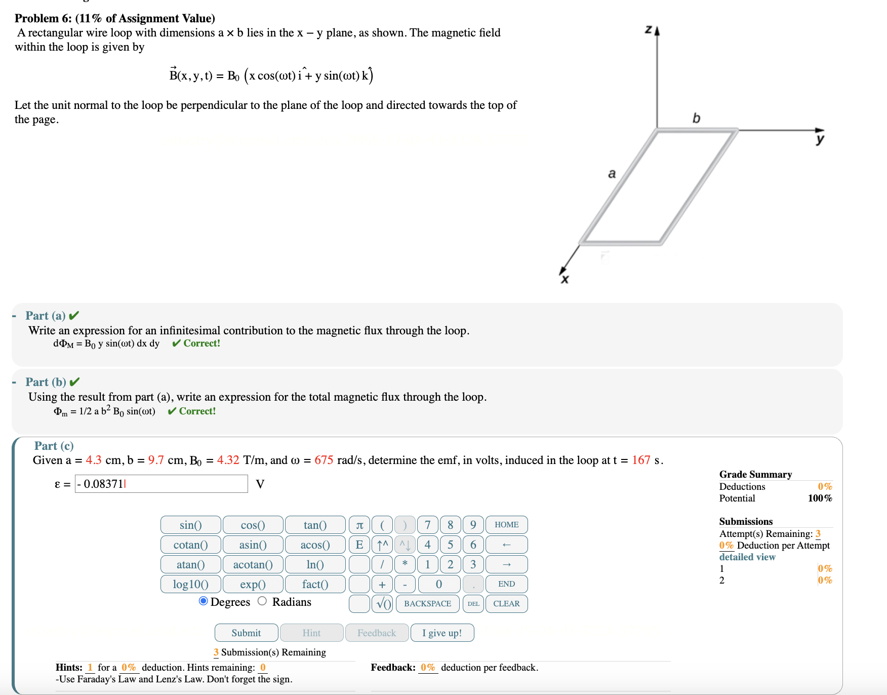 Solved Problem 6: (11% of ﻿Assignment Value)A rectangular | Chegg.com