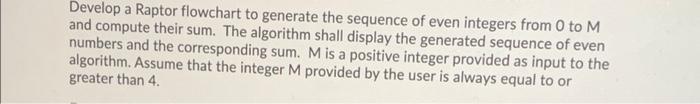 Solved Develop a Raptor flowchart to generate the sequence | Chegg.com