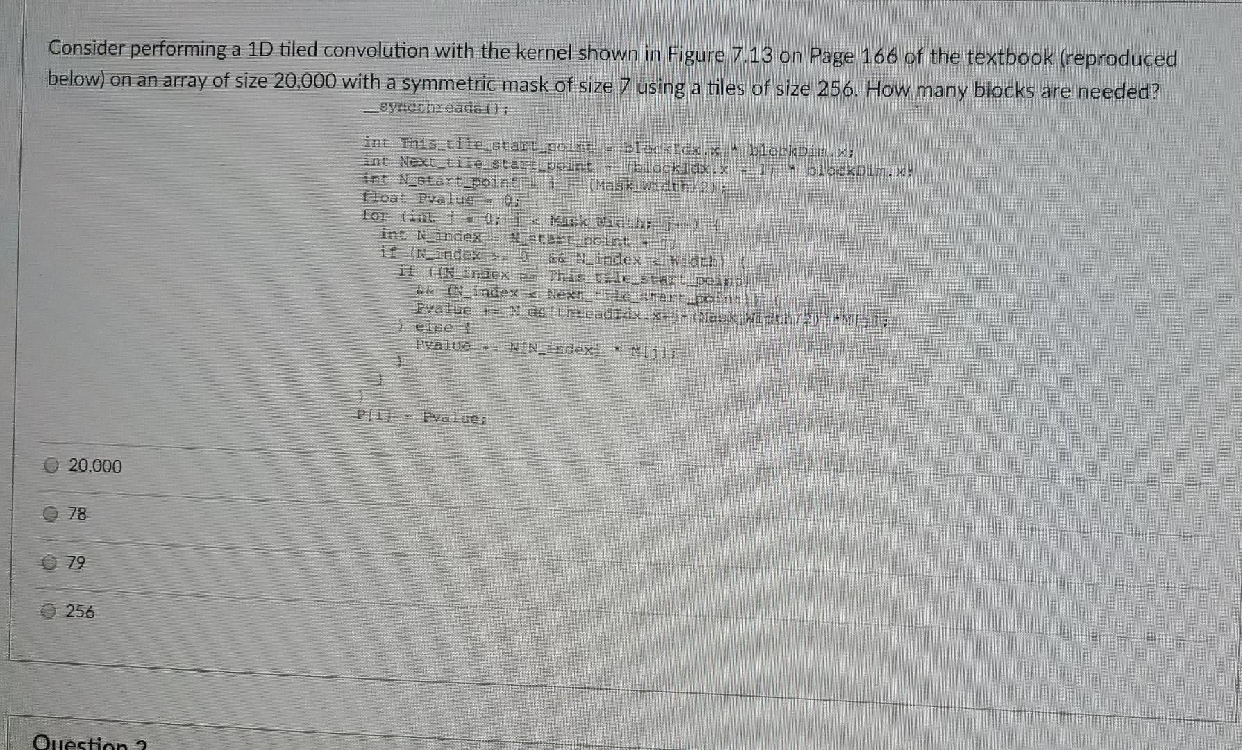 Solved Consider performing a 10 tiled convolution with the | Chegg.com