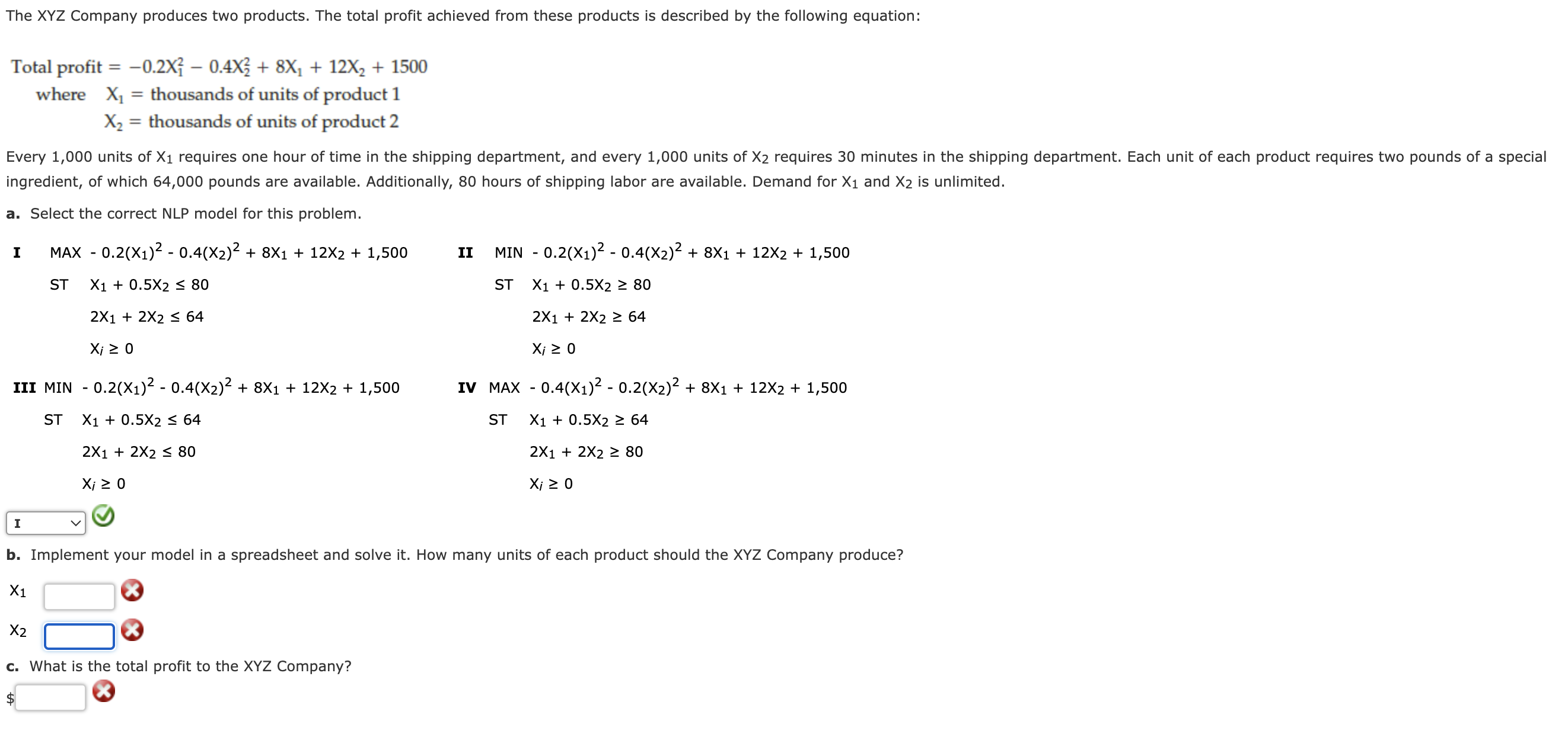 Solved The XYZ ﻿Company produces two products. The total | Chegg.com