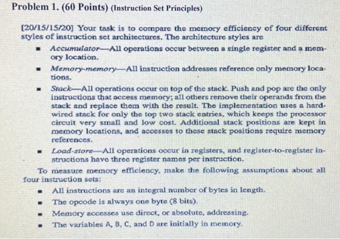 Solved [20/15/15/20] Your task is to compare the memory | Chegg.com