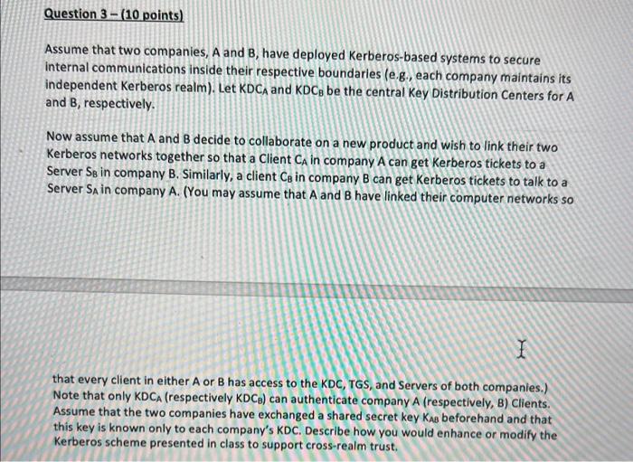 Solved Assume that two companies, A and B, have deployed | Chegg.com