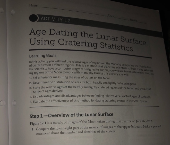 In this activity you will find the relative ages of | Chegg.com