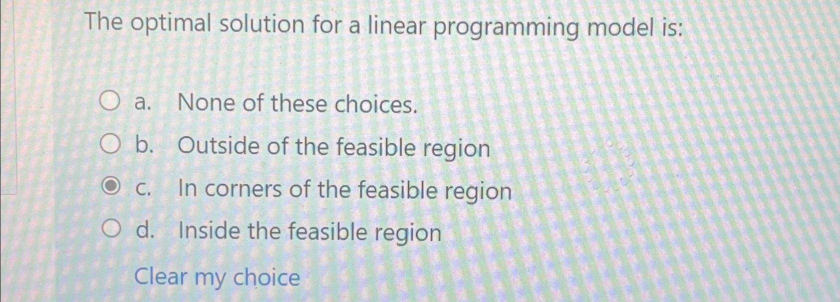 Solved The optimal solution for a linear programming model | Chegg.com