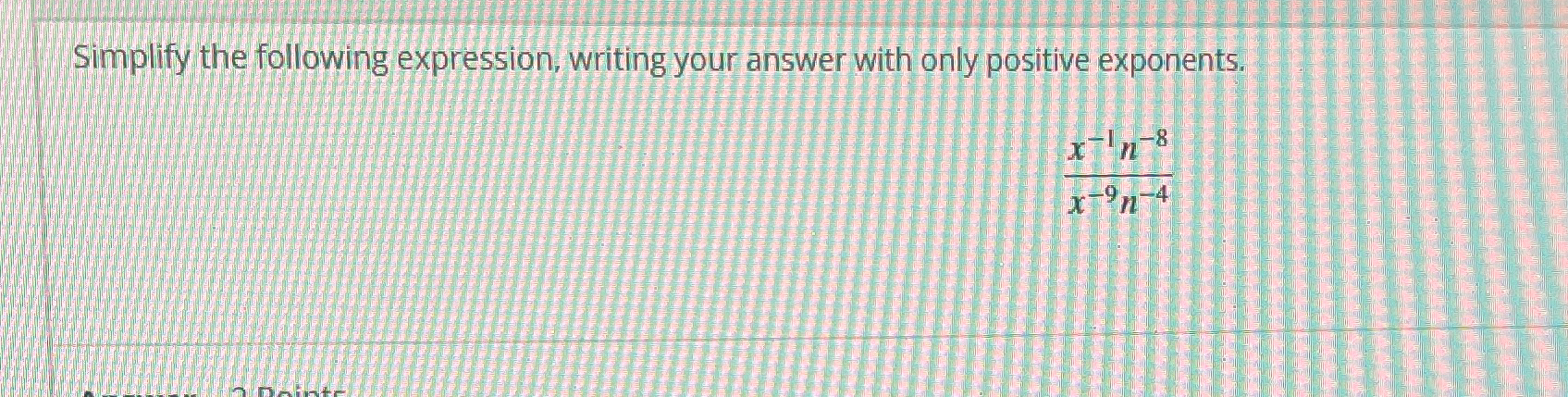 Solved Simplify the following expression, writing your | Chegg.com