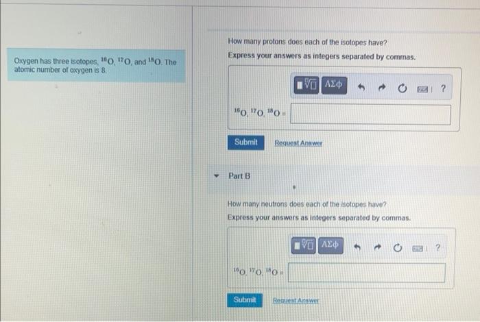 Solved How many protons does each of the isotopes have? | Chegg.com