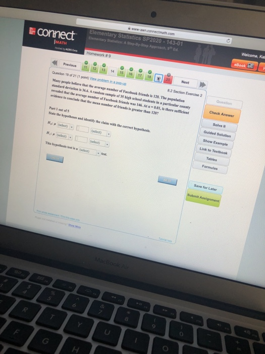 Solved connect www-ww.connectmath.com Elementary Statistics | Chegg.com