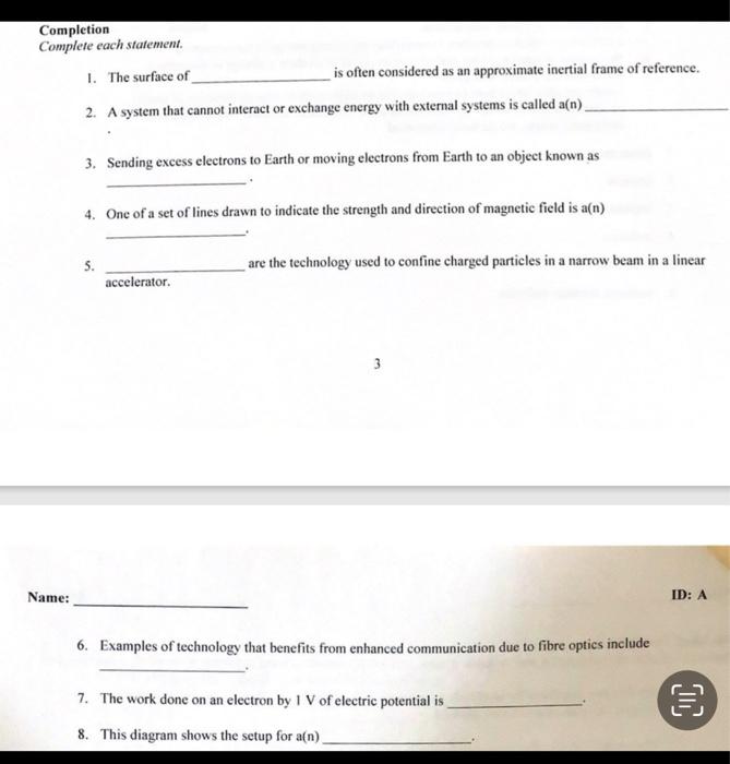 Solved Complete each statement. 1. The surface of is often | Chegg.com