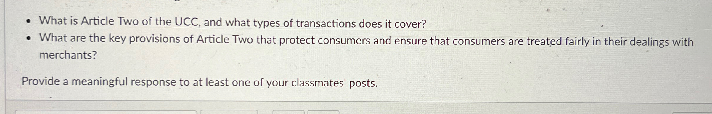 Solved What is Article Two of the UCC, and what types of | Chegg.com