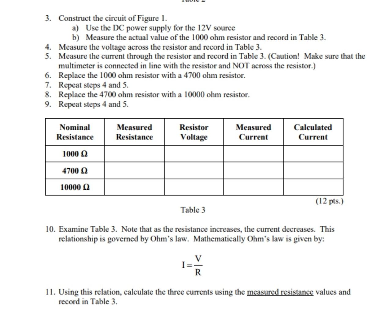Solved Table 5 9. Measure V1 and record in Table 6. 10. | Chegg.com