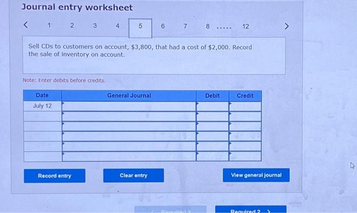 Solved Journal entry worksheet 678…12 Record purchase of CDS | Chegg.com