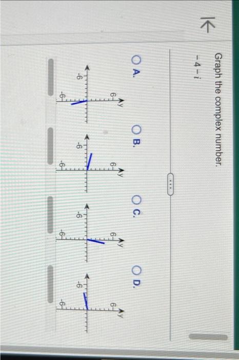 Solved Graph the complex number. −4−i | Chegg.com