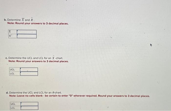 Solved a. Caiculate the mean and range for the above | Chegg.com