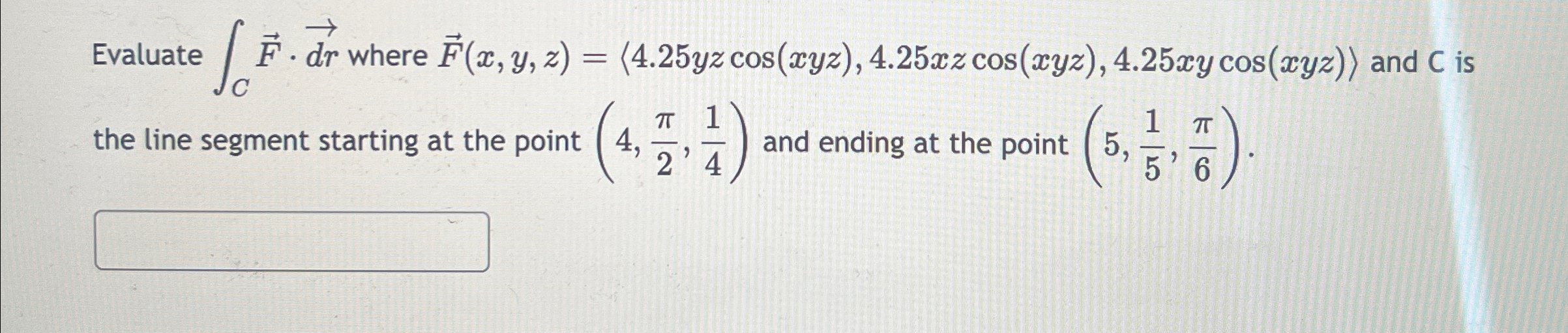 Evaluate ∫C﻿vec(F)*vec(dr) ﻿where | Chegg.com