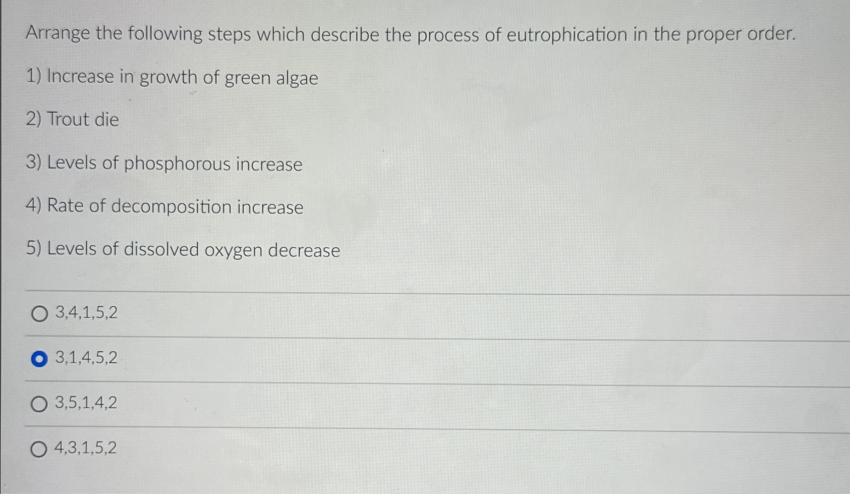 Solved Arrange the following steps which describe the | Chegg.com