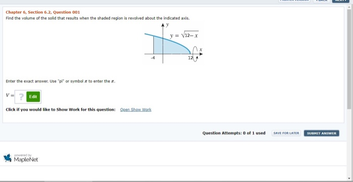 Solved PRINTER VERSION BACK Chapter 6, Section 6.2, Question | Chegg.com