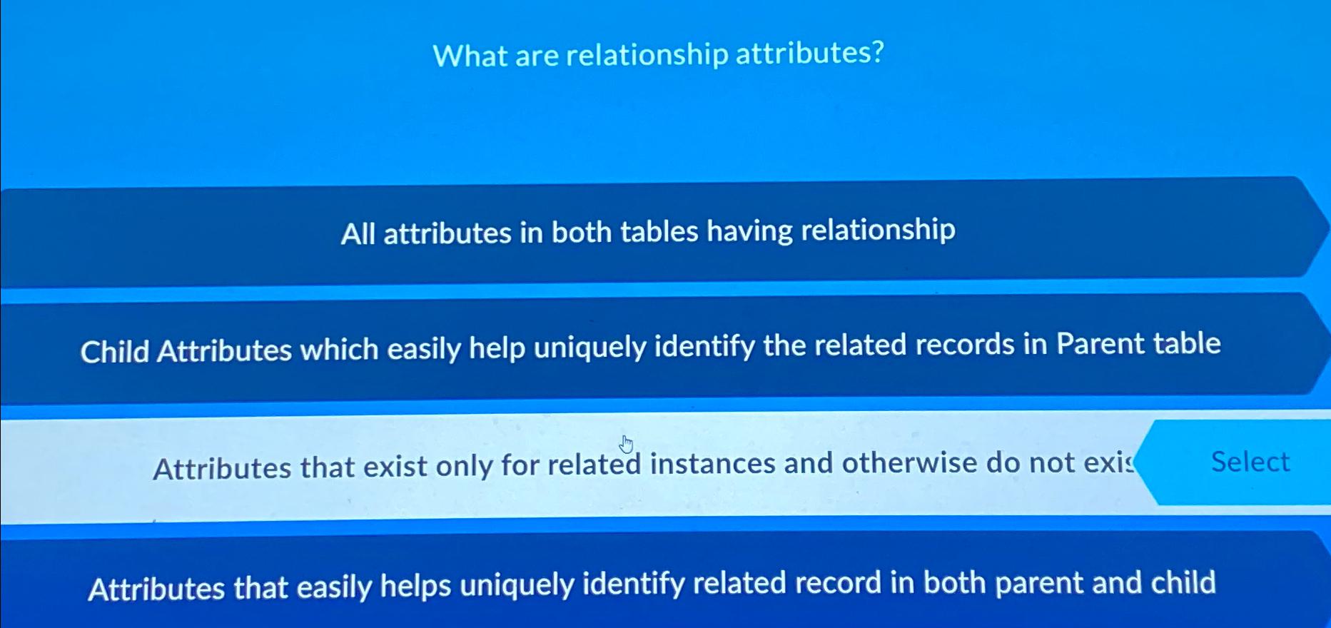 Solved What are relationship attributes?All attributes in | Chegg.com Solved What are relationship attributes?All attributes in | Chegg.com