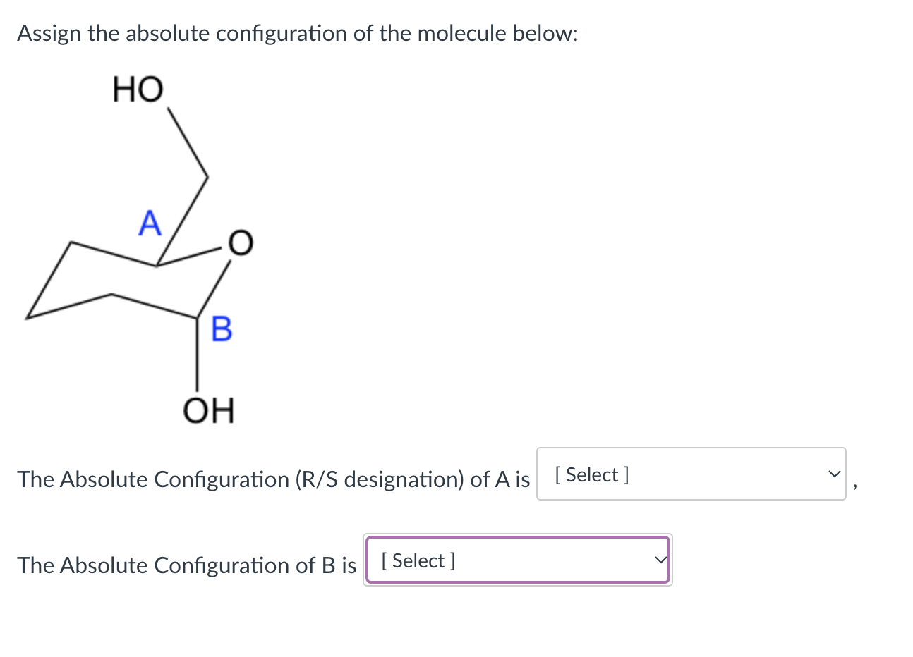 Solved assign the absolute configuration of the molecule | Chegg.com